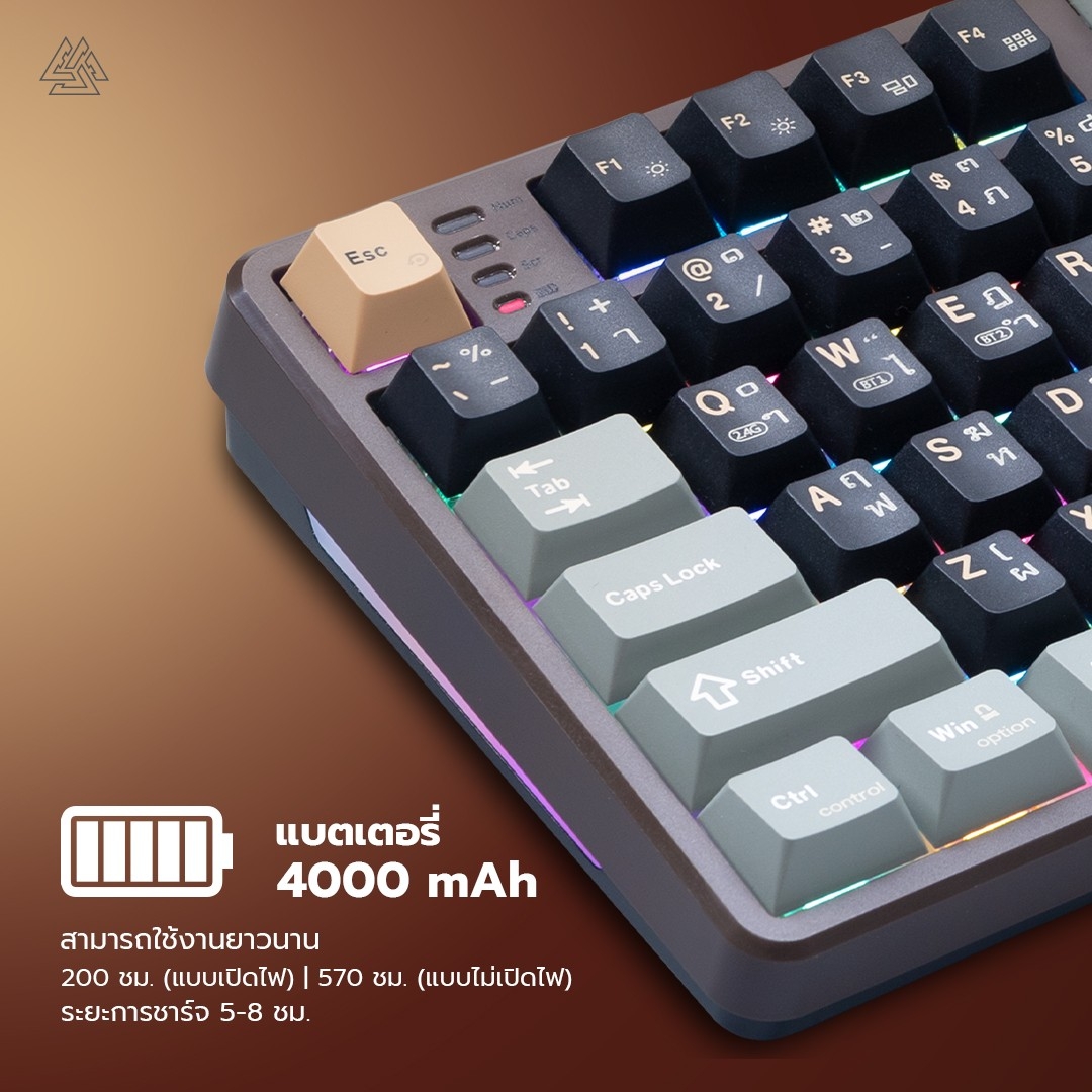 [รับประกัน 2 ปี] EGA คีย์บอร์ดเกมมิ่ง TYPE CMK7 เชื่อมต่อBT, wireless ...