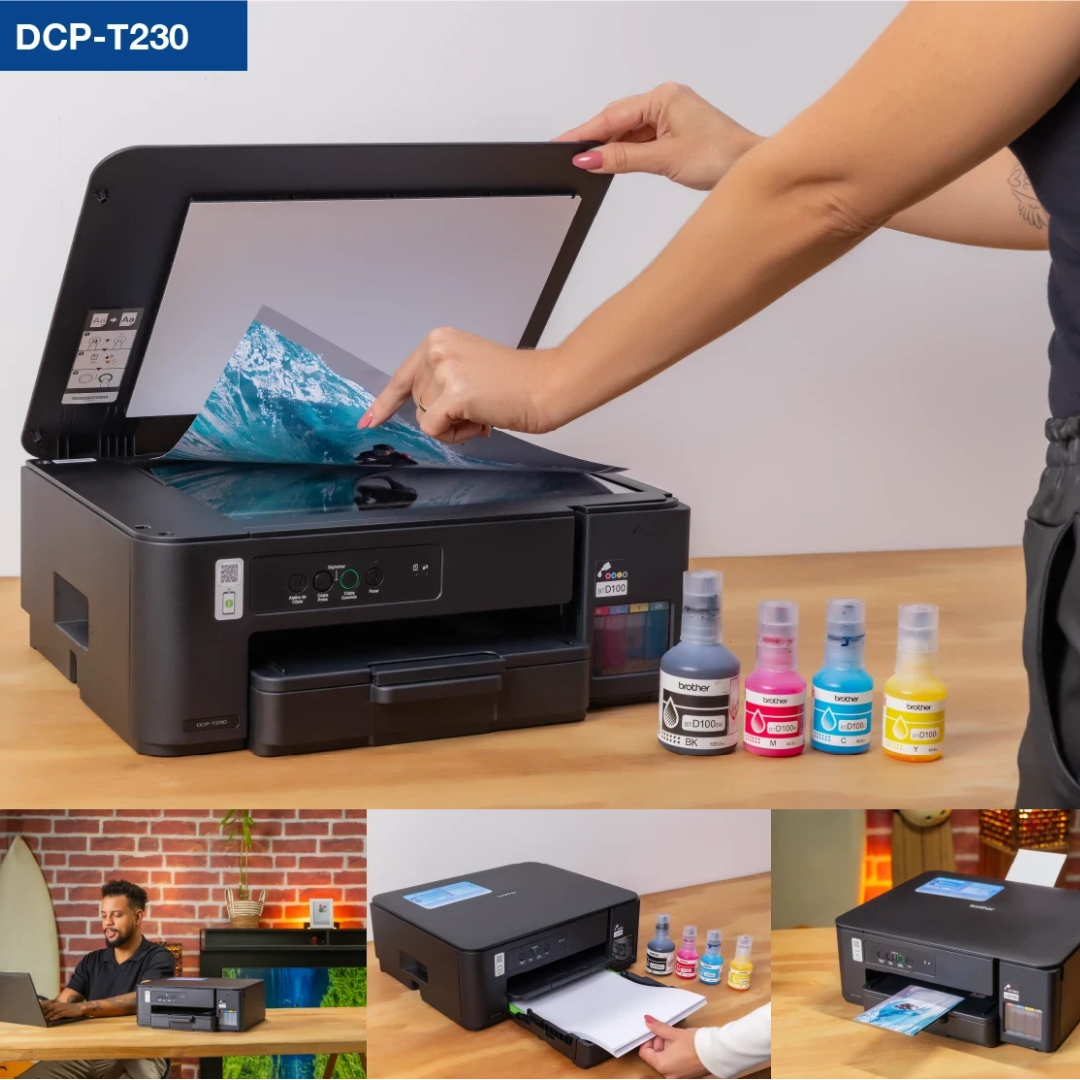 เครื่องพิมพ์อิงค์แท็งค์ Brother DCP-T230 (มาแทน T220) พร้อมหมึกแท้ 1 ชุด รับประกัน 3 ปี | Shopee ...