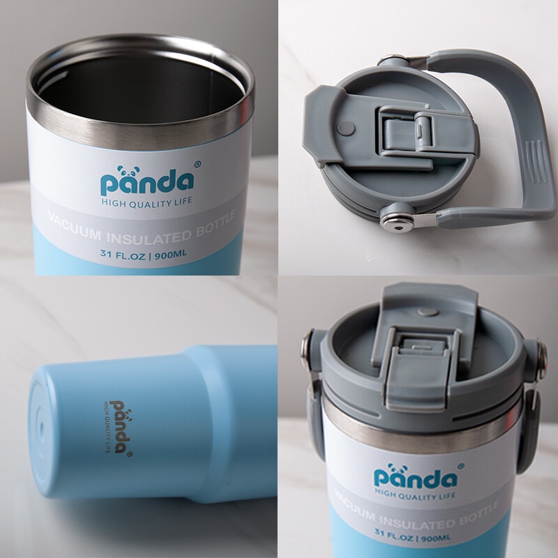 SRแก้วเก็บความเย็น304 ฝา2หัว Panda 900ML 30oz รุ่นมีหูหิ้วมี แก้วเก็บอุณหภูมิร้อน-เย็น | Shopee ...