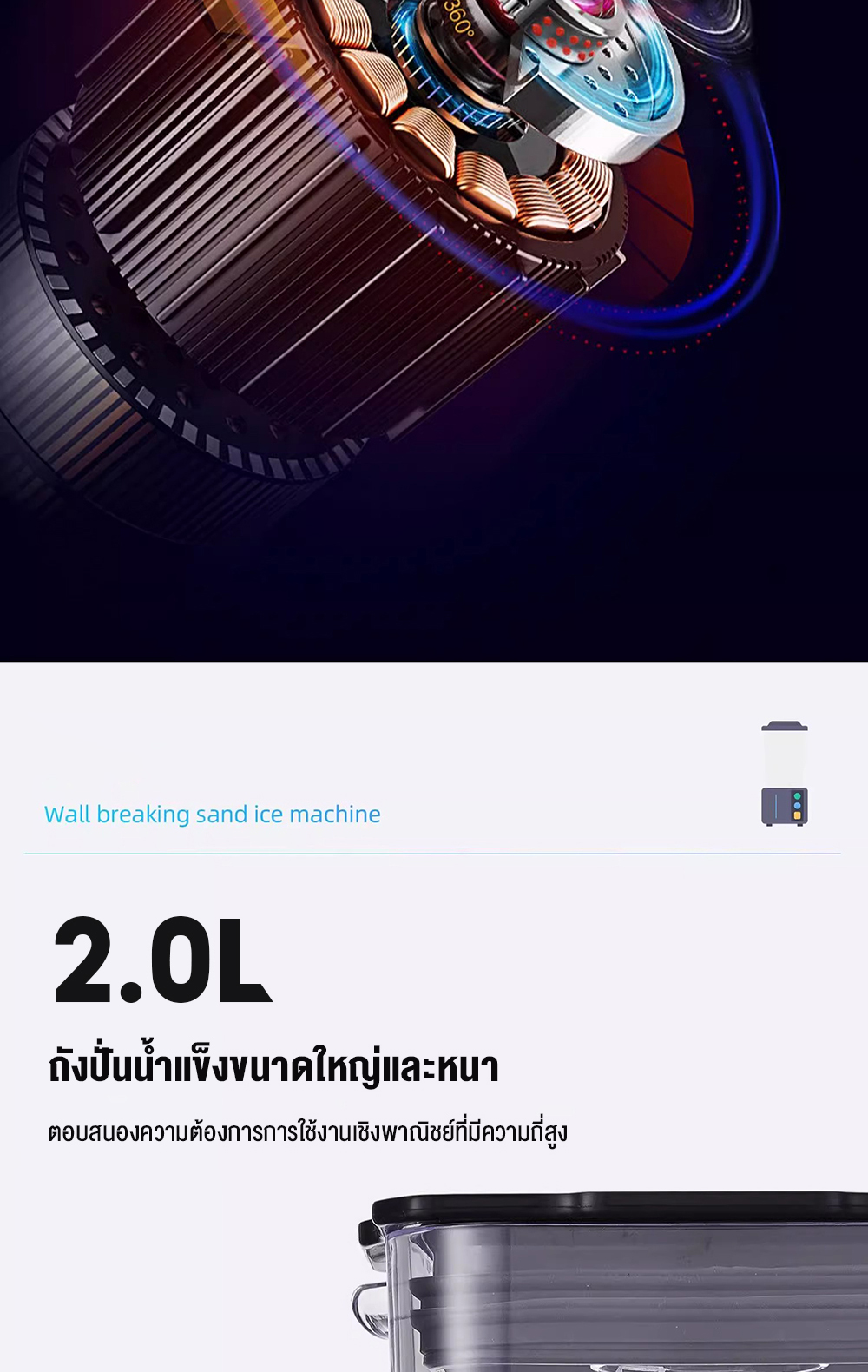 CAMEL เครื่องปั่นน้ำผลไม้ 2000ML สมูทตี้ มอเตอร์รอบสูงพิเศษ อเนกประสงค์ เครื่องปั่นสมูทตี้ ทำ ...