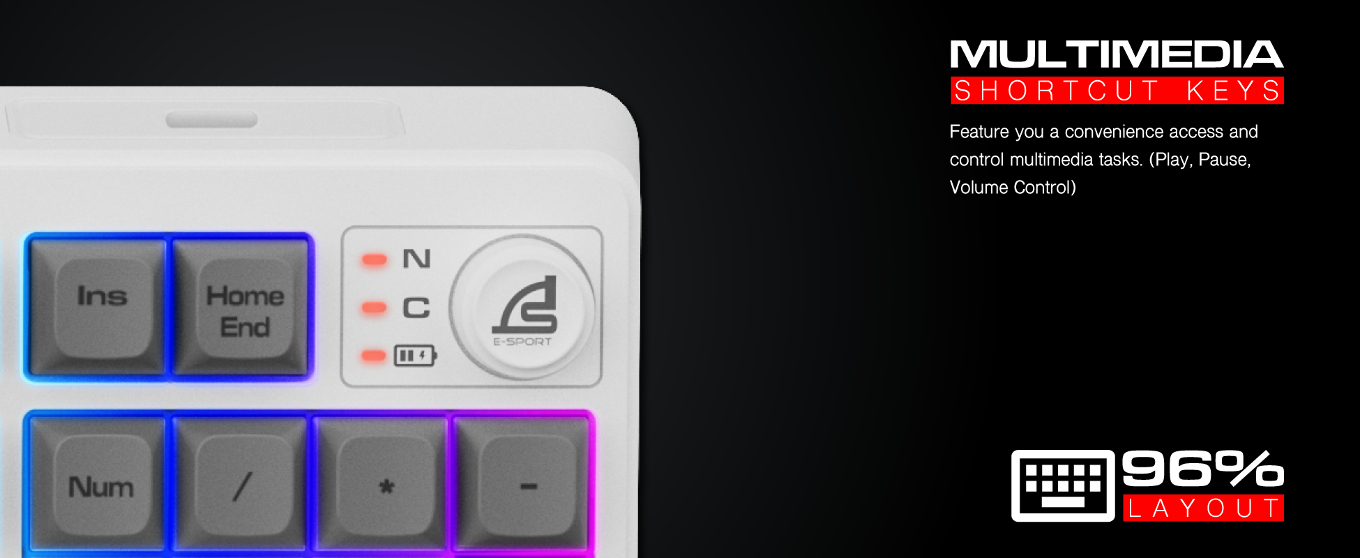 SIGNO KB-726 EXODUS Tri-Mode Rubber Dome Switch KeyboardGaming ...