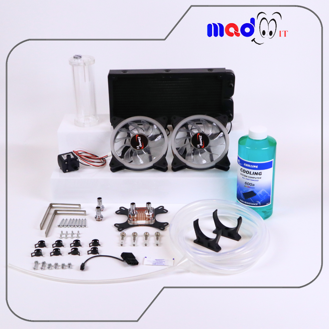 ชุดน้ำเปิด ชุดน้ำสายยาง สำหรับคอมพิวเตอร์ หม้อน้ำ2ตอน ชุดน้ำCPU DIY Computer water cooling ...