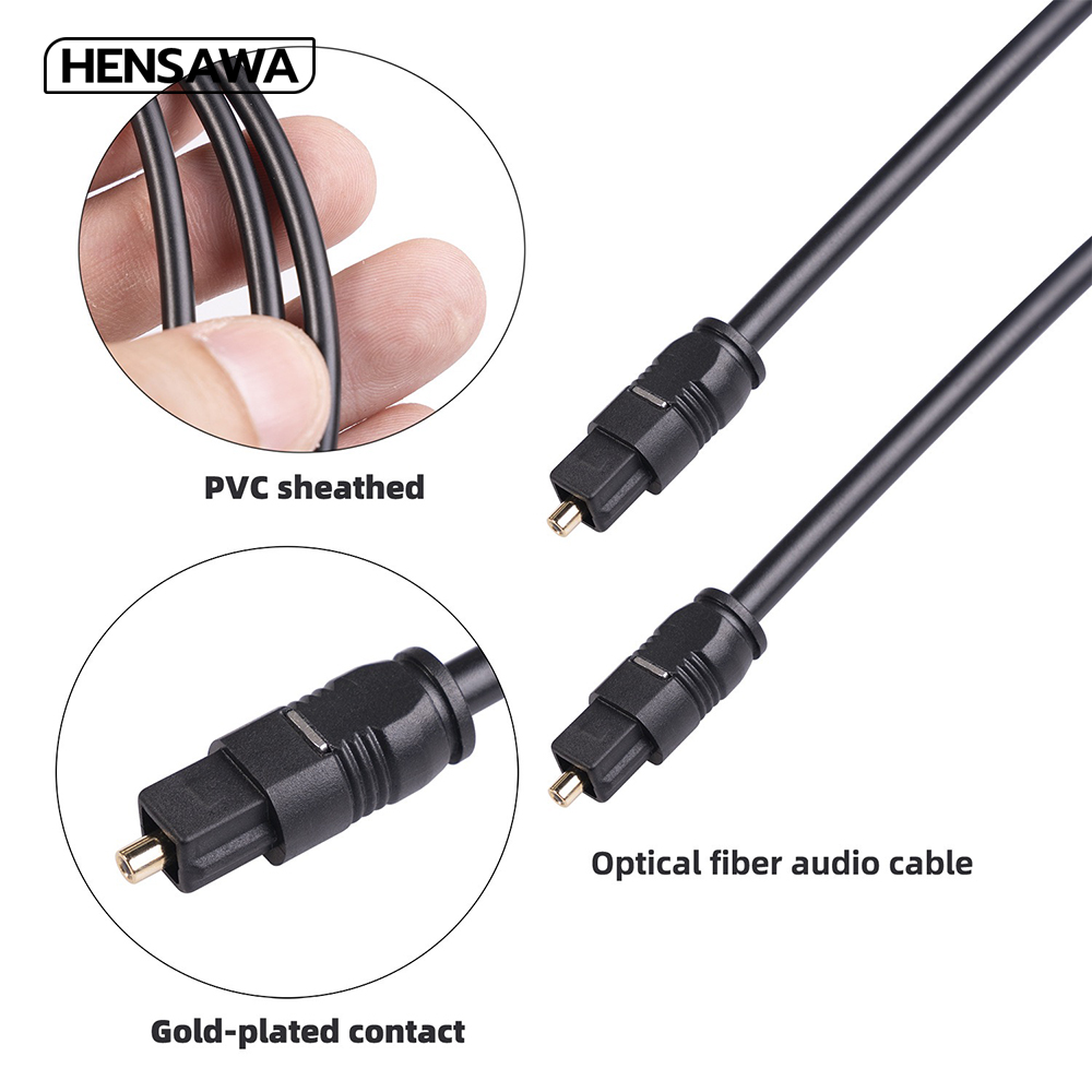 HENSAWA สาย Digital Optical Audio สายสัญญาณเสียง TOSLINK รองรับ S/PDIF, ADAT รุ่น AD112 | Shopee ...