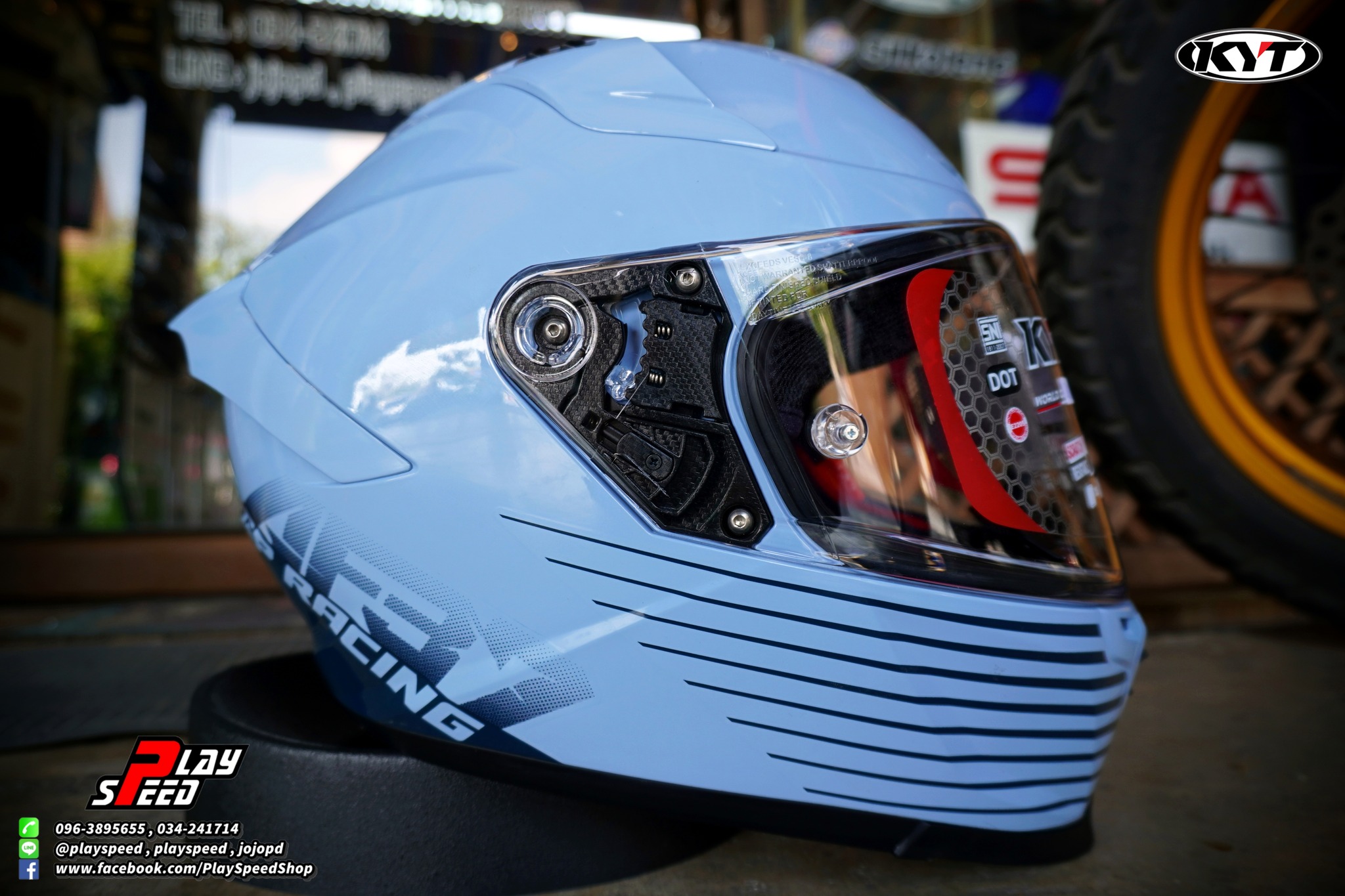 KYT Helmets STRIKER : AF37 LIVERY SEA BLUE | Shopee Thailand