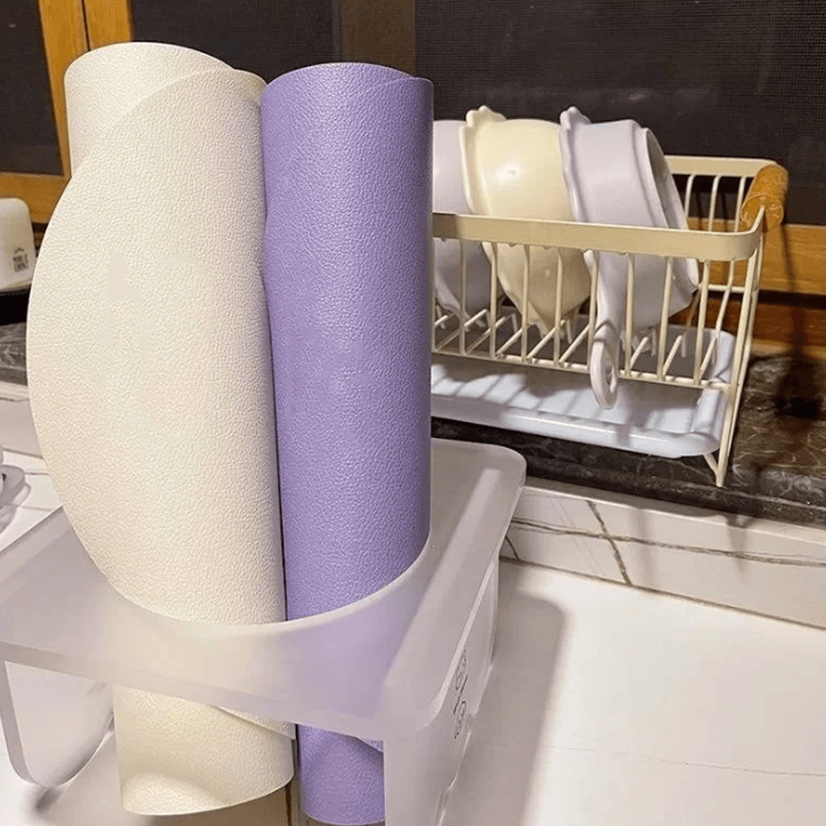 PetStern แผ่นรองจานสัตว์เลี้ยง หนัง PU แผ่นรองชาม แผ่นกันอาหารหก กันลื่น กันน้ำ ขนาดใหญ่ สัตว์ ...