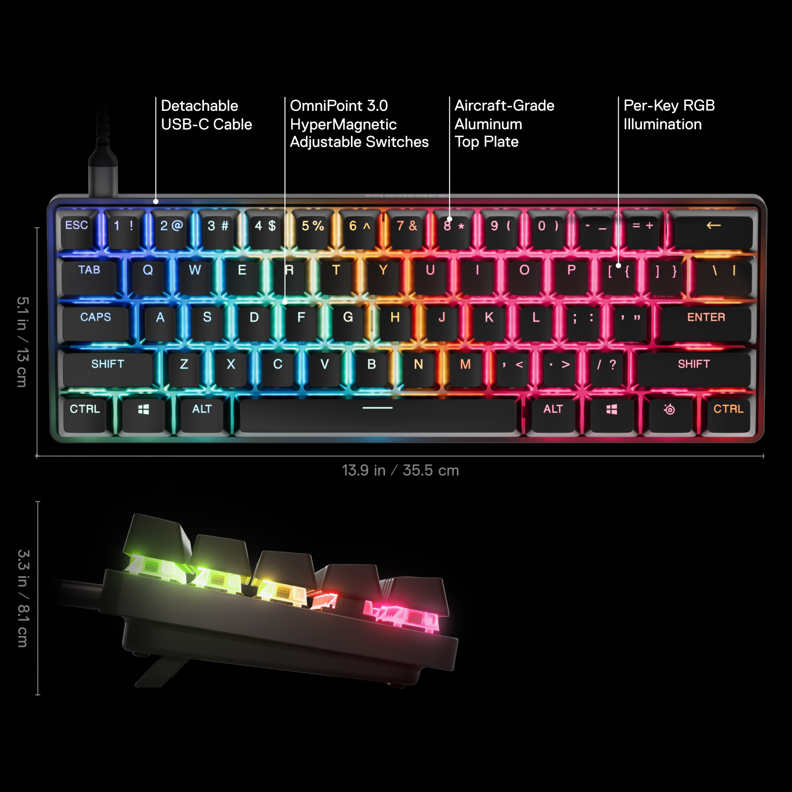 New Arrival!! SteelSeries Apex Pro Mini Omnipoint Keyboard US ...