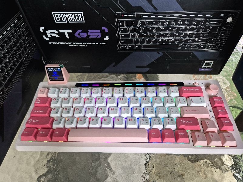 [ของแท้ 100%] EPOMAKER RT65 คีย์บอร์ด Mechanical RGB ขนาด 65% | หน้าจอ ...