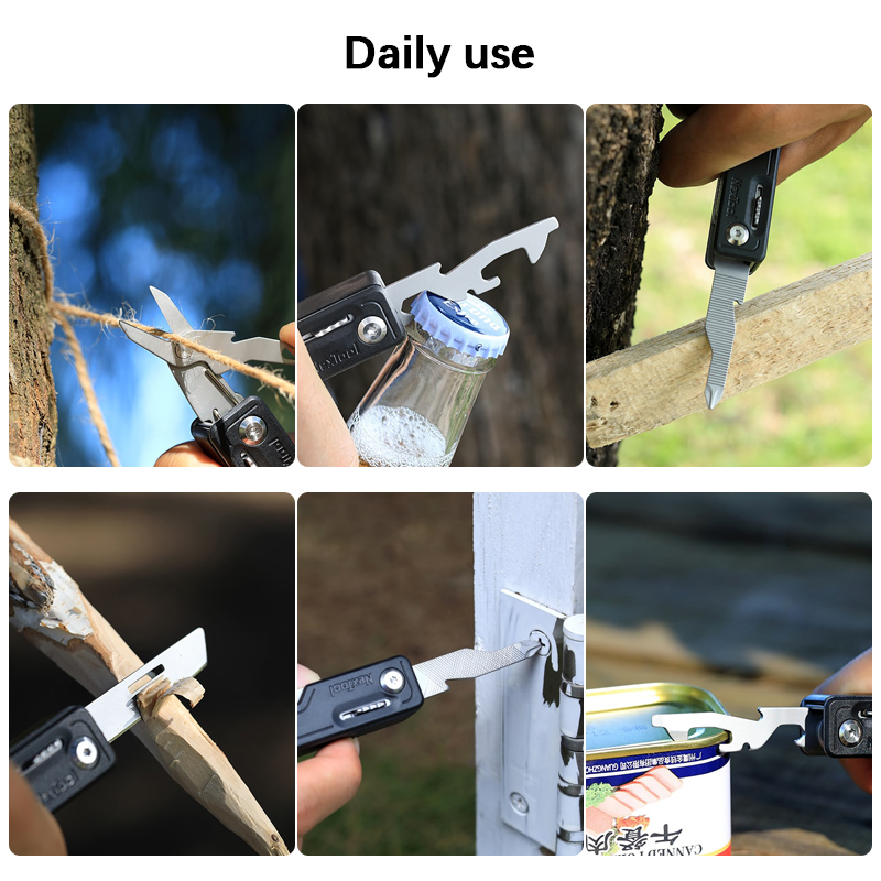 Nextool มีดพับพกพา Multi-Function Knife 10 in 1 มีดเดินป่าสแตนเลสสตีล มีดสนาม ขนาดกระทัดรัด มีด ...