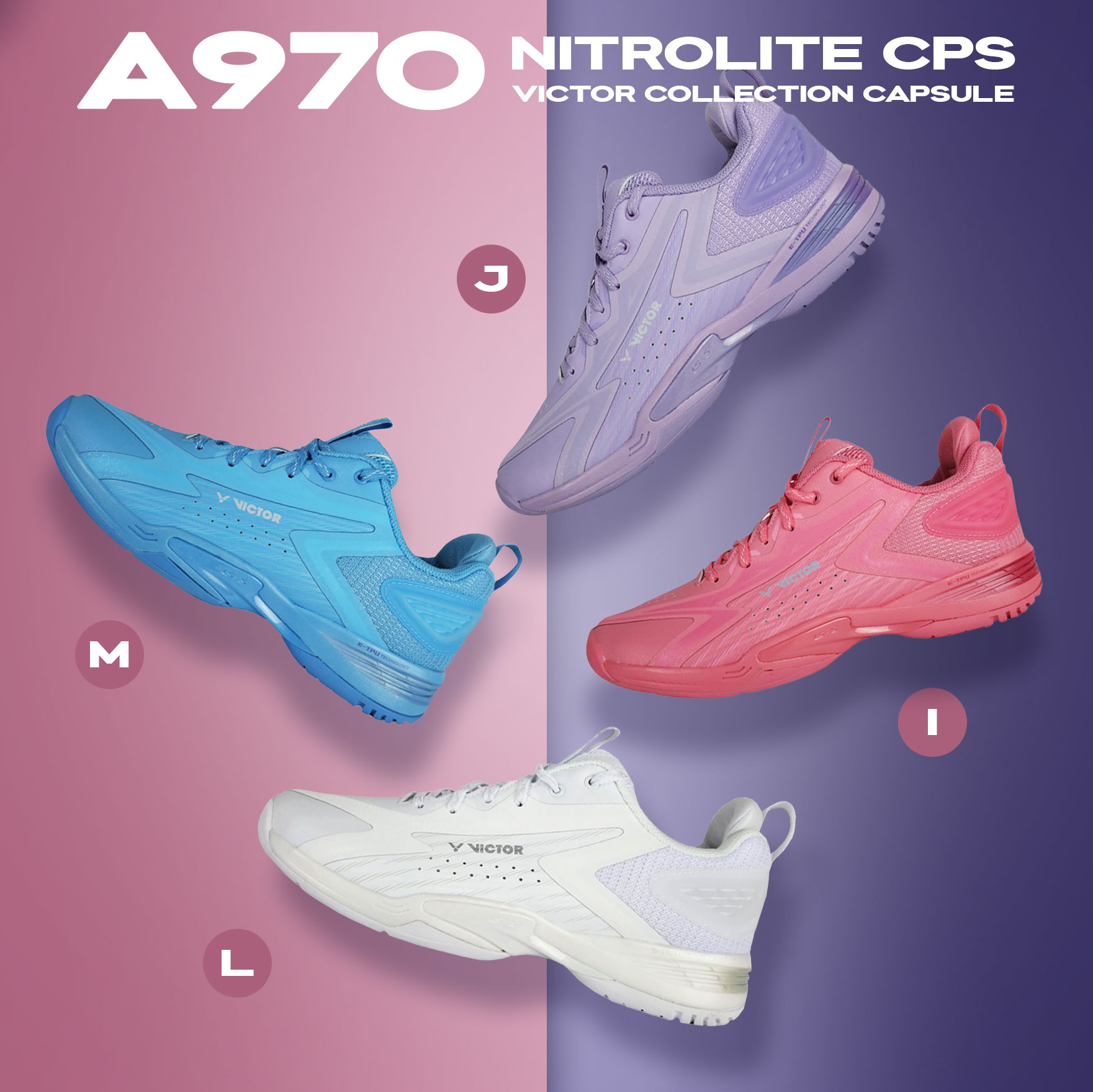 VICTOR COLLECTION CAPSULE รองเท้ากีฬาแบดมินตัน รุ่น A970 NITROLITE CPS ...