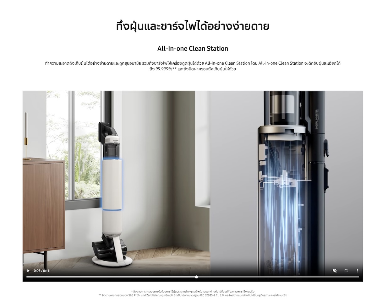 [จัดส่งฟรี] SAMSUNG เครื่องดูดฝุ่นแบบด้าม Samsung Jet Series รุ่น ...