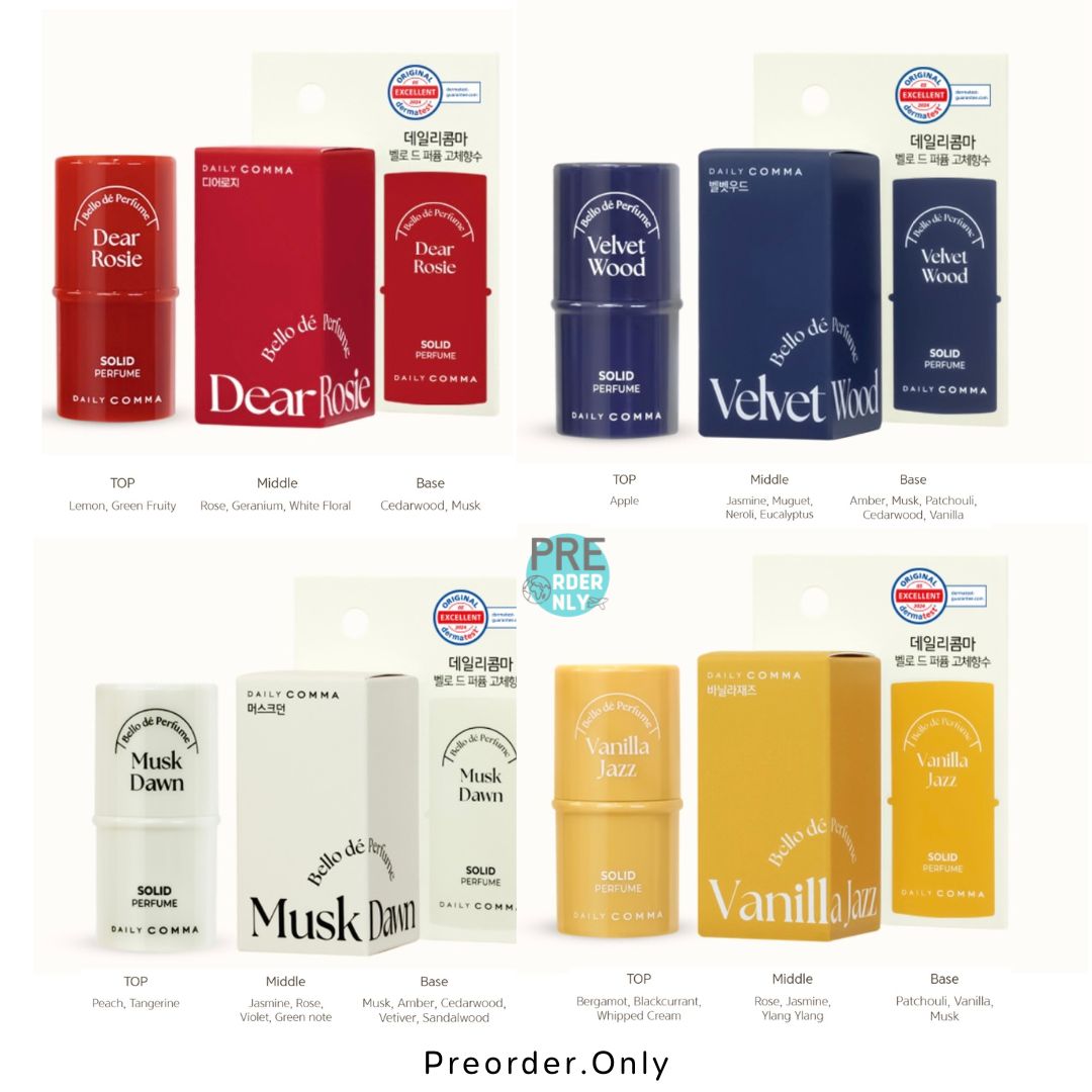 น้ำหอมแบบแท่ง Daily comma Solid Perfume พกพาสะดวก ขนาด 4.7 g. จากเกาหลี ...