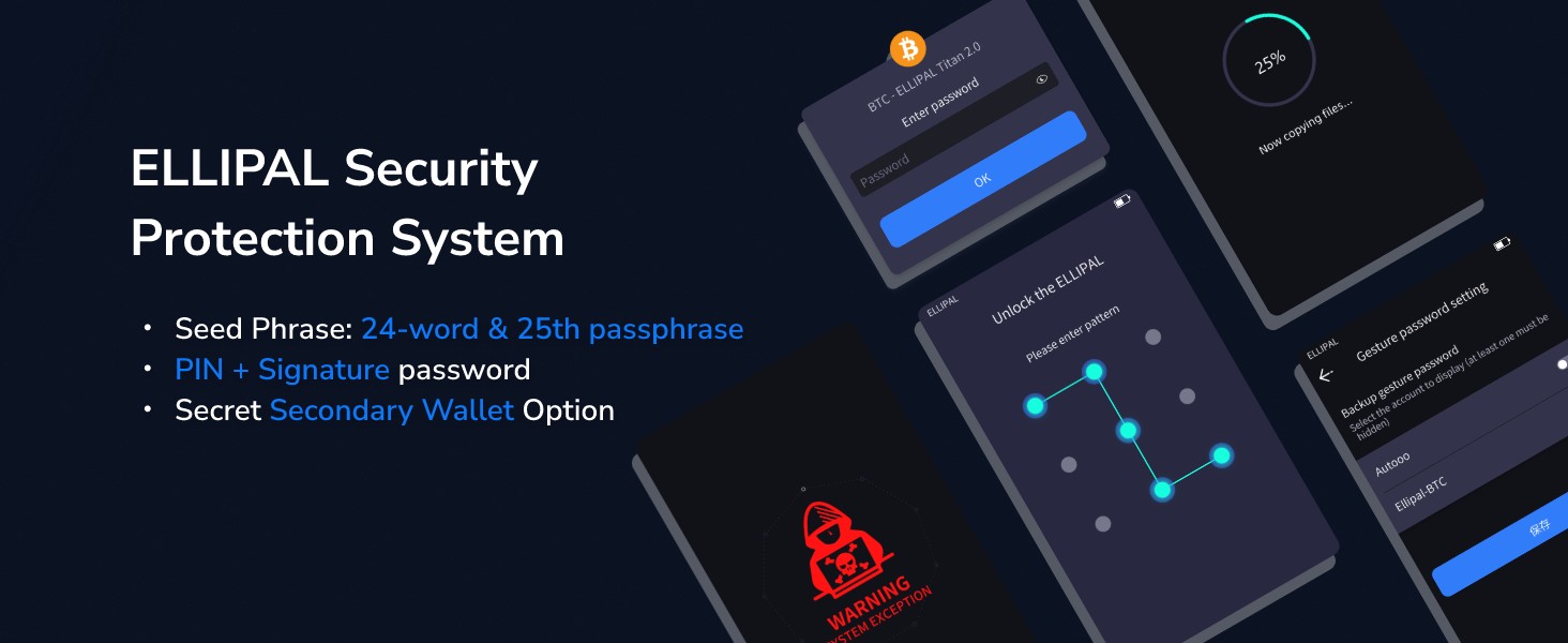 ELLIPAL Hardware Wallet, Air-gapped & Internet Isolated Security Crypto ...