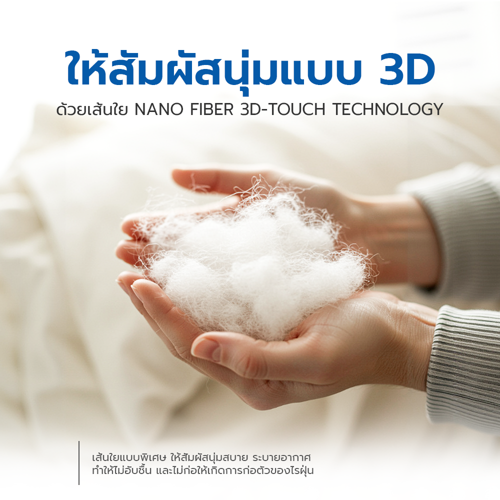 ibed หมอนหนุนโรงแรม Sof-touch รุ่น I - Soft สัมผัสนุ่มแบบ 3D ป้องกันไรฝุ่น ซักเครื่องได้ หลับ ...