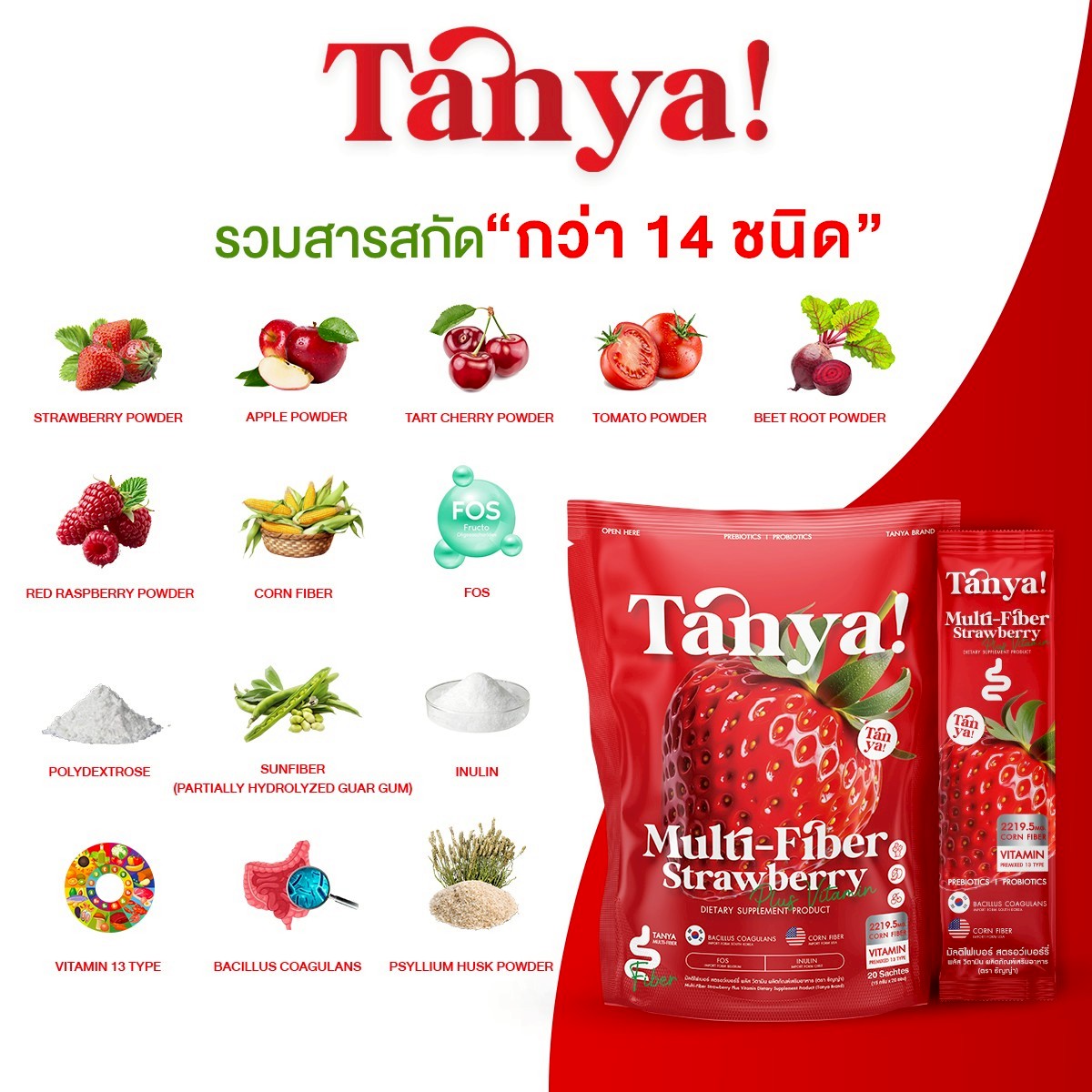 ไฟเบอร์ TANYA MULTI FIBER [RP] (1 ห่อ เล็ก มี 7 ชอง ) | Shopee Thailand