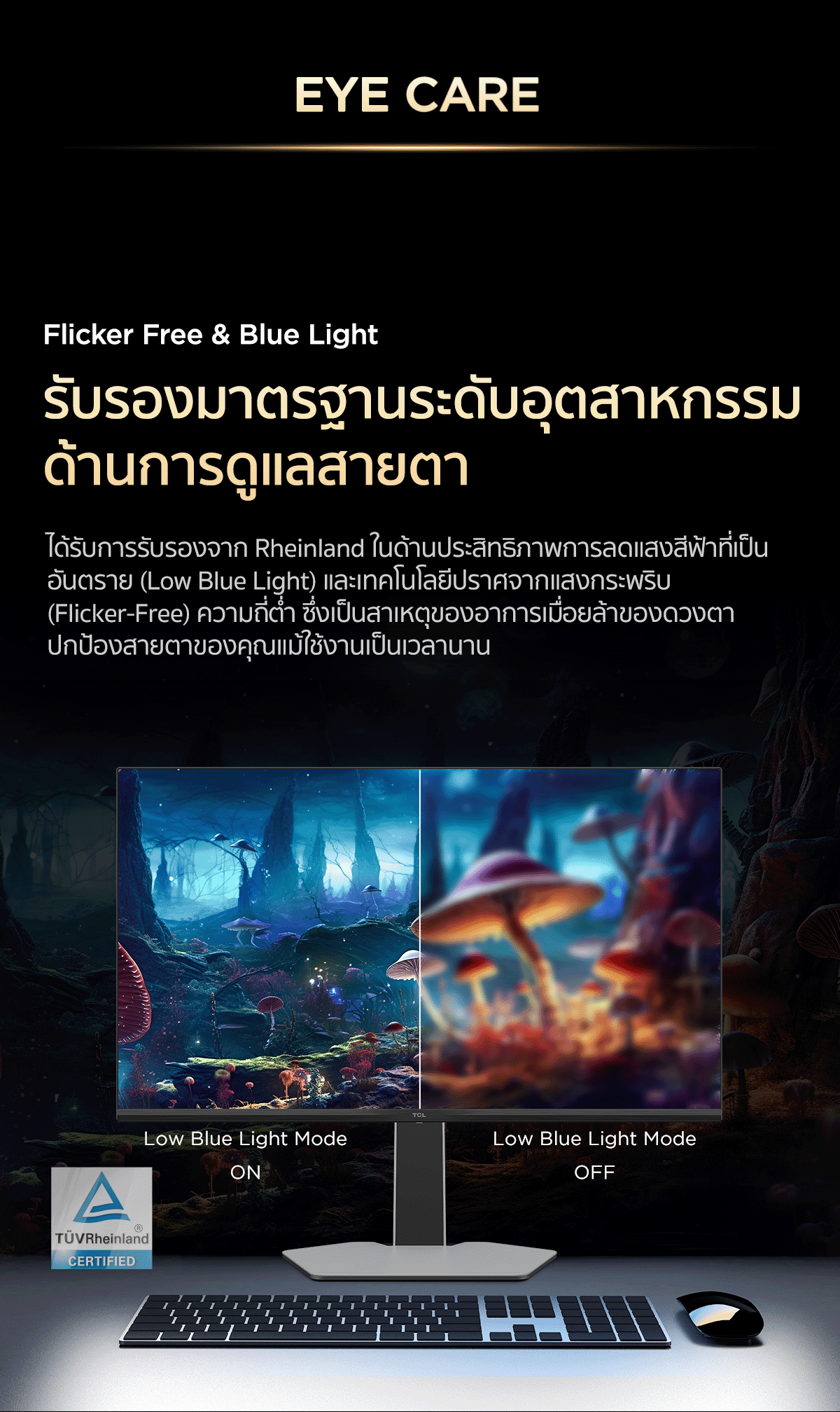 TCL QD-MiniLED Gaming Monitor 25 นิ้ว รุ่น 25G64 FHD 300 Hz, 1ms (GTG ...