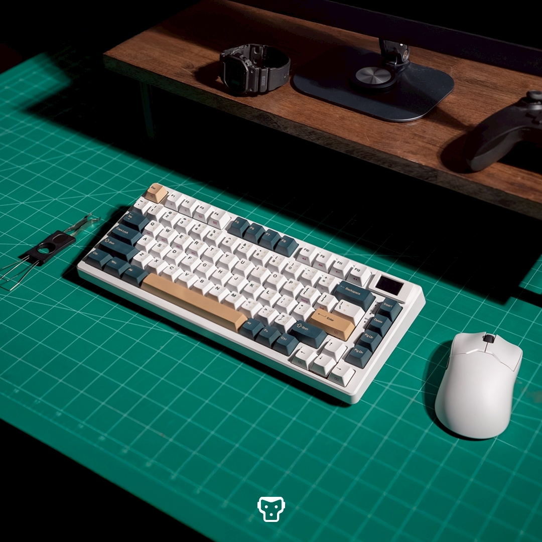 SARU คีย์บอร์ดเกมมิ่ง COLOR TFT KX-81 Jupiter จอ LED Lunar Yellow ...