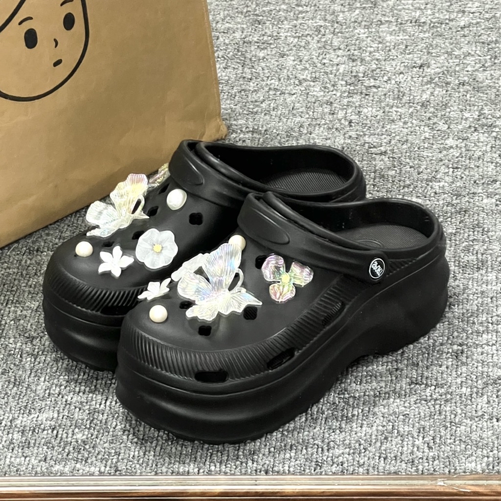 รองเท้าหัวโต แฟชั่นดอกไม้ผีเสื้อสีรุ้ง คอลเลกชั่นสุดฮิต สีพลาสเทล สุดแก ...