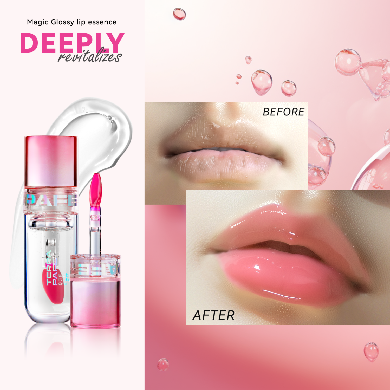 Terra Pafe Magic Glossy Lip Essence เทอร่า พาเฟ่ ลิปเอสเซ้นส์ออยล์ บำรุงริมฝีปาก ปรับสีตามค่า PH ...