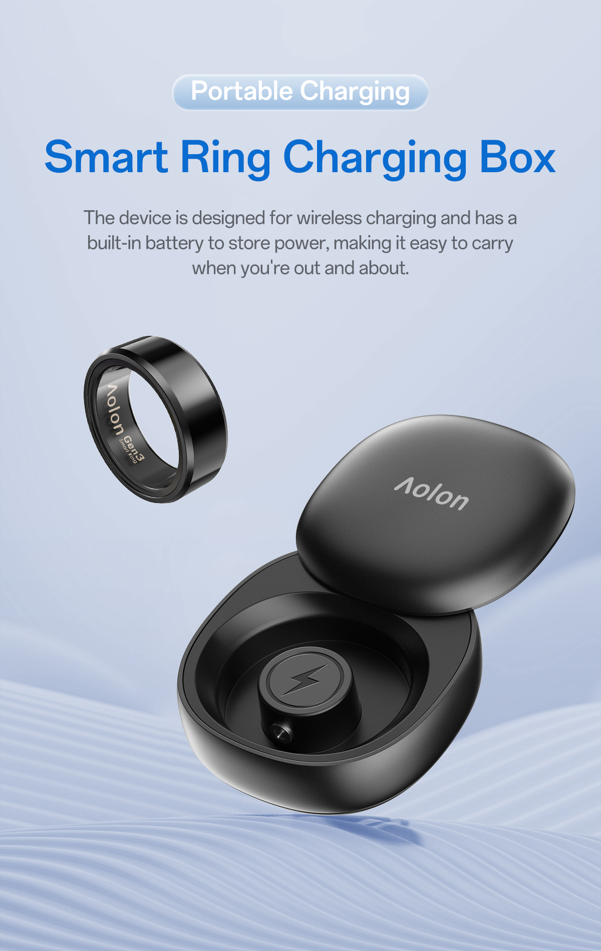 Aolon ARCB Ring Gen 3 กล่องชาร์จ 200mAh charge box การชาร์จแบบ Type-C ...