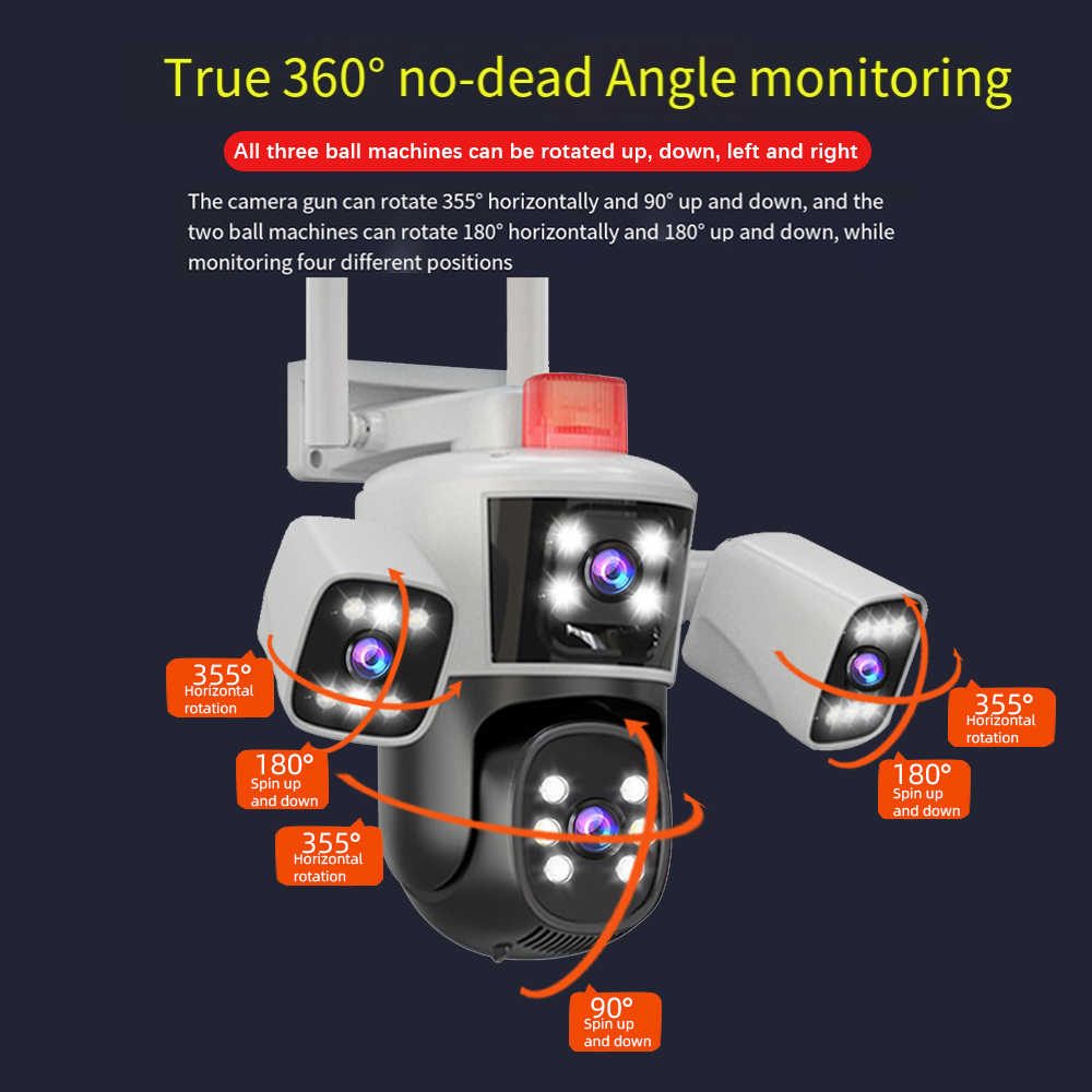 IPC360 12MP 6K 3 เลนส์กล้อง PTZ IP การรักษาความปลอดภัยกล้องไร้สาย WIFI ...