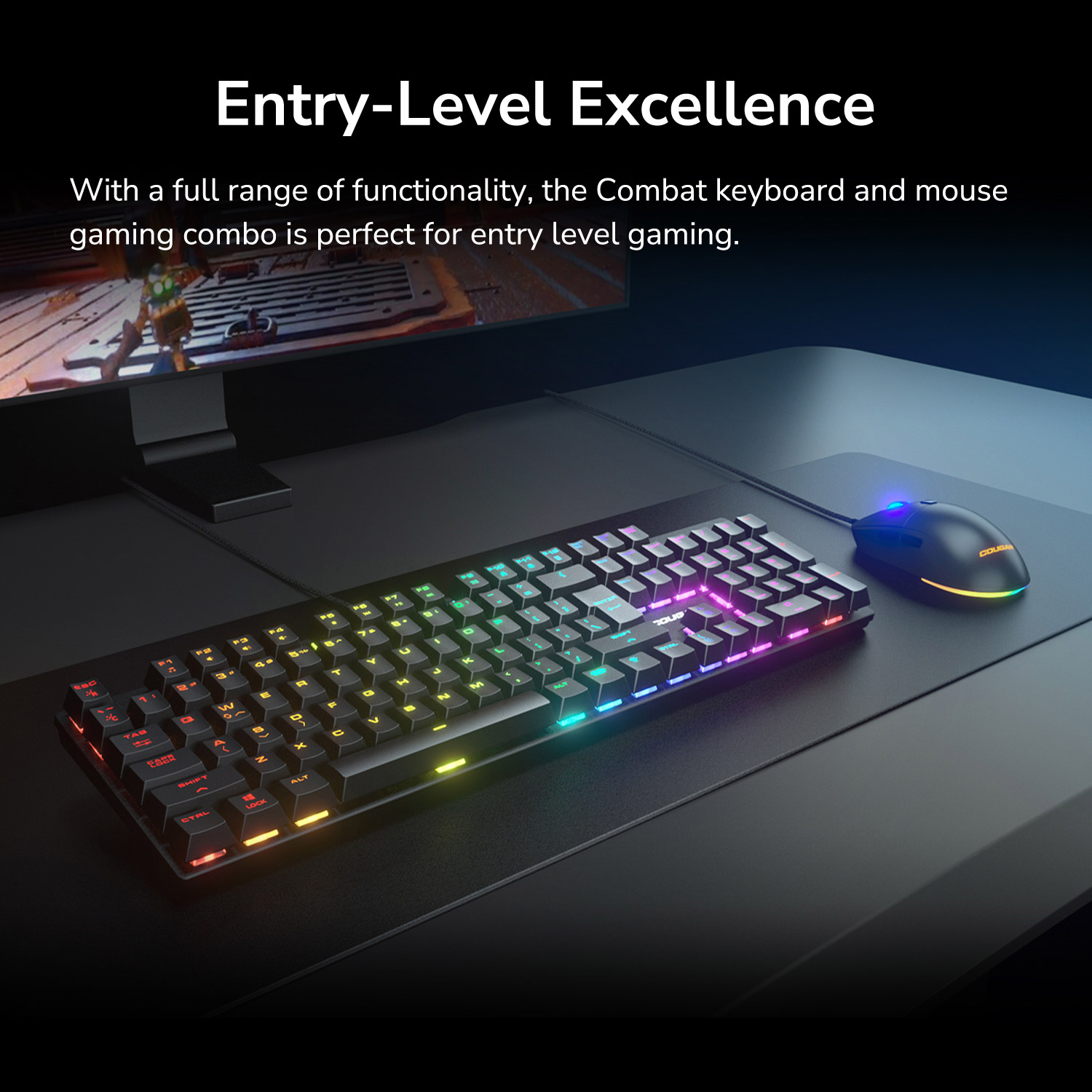 COUGAR COMBAT : Keyboard + Mouse Combo Set คีย์บอร์ด เมาส์ เกมส์มิ่ง ...