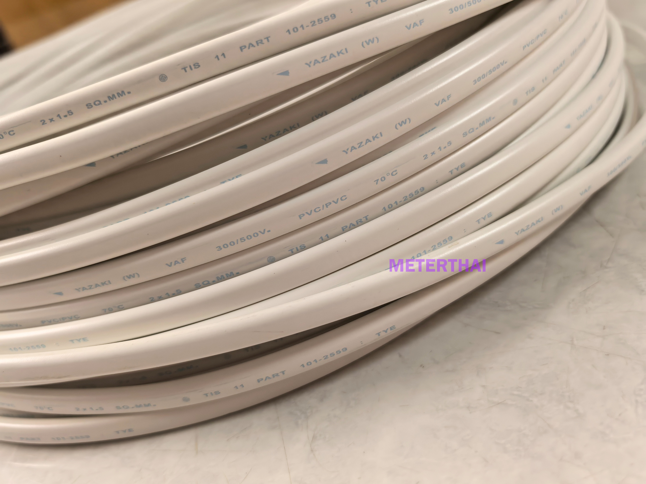 THAI YAZAKI สายไฟ VAF 2x1.5 ยาซากิ CABLE ตัดความยาว 50 เมตร | Shopee Thailand