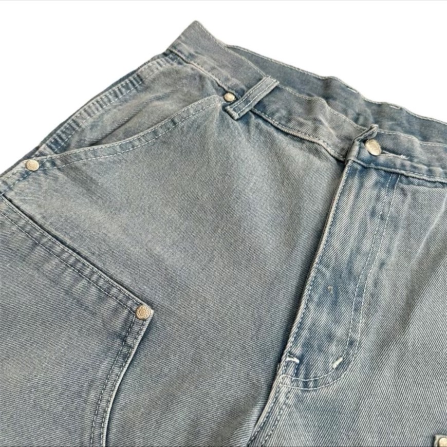 [Ouch] Raven Double Knees Jort กางเกงยีนส์ขา 3 ส่วน | Shopee Thailand