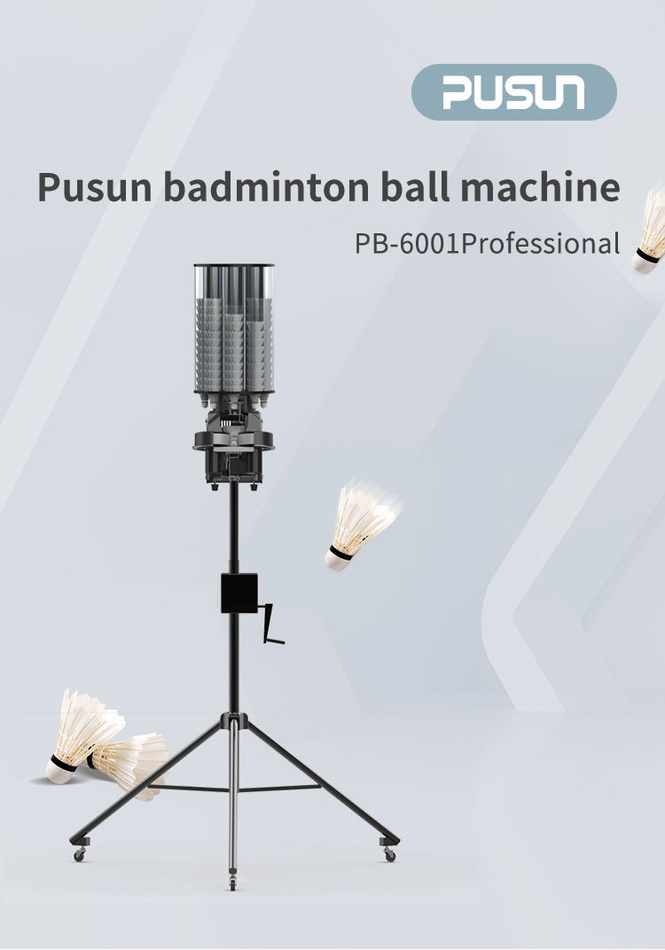 【รับประกัน 2 ปี】PUSUN PB-6001 Pro Badminton Ball Machine เครื่องแบดมินตันสำหรับการฝึกซ้อมพร้อม ...