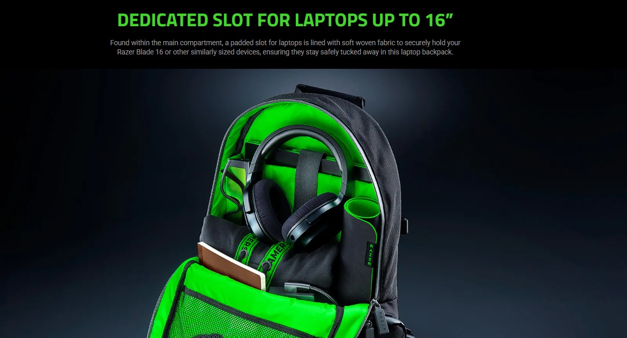 Razer Rogue 16 Backpack V3 CHROMA (กระเป๋าใส่โน๊ตบุ๊ค) | Shopee Thailand