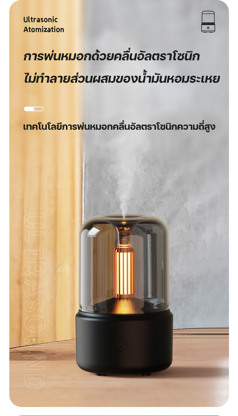 KADONIA เครื่องทำความชื้นอโรม่าแบบพกพา Portable Aroma Diffuser Air Humidifier LED Light 120ML ...