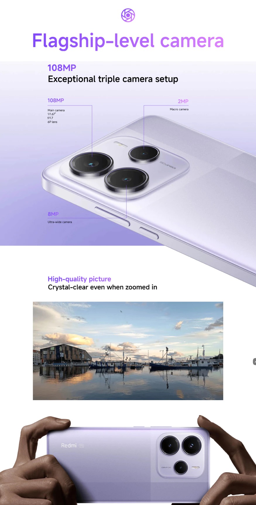 [พร้อมส่ง] Xiaomi Redmi Note 14 5G 8+256/12+512 กล้อง AI 108MP แบตเตอรี่ 5110mAh | Shopee Thailand