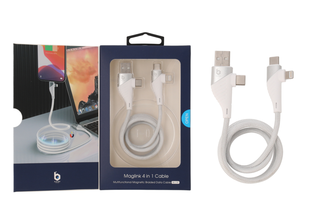 สายชาร์จ Blue Box Maglink 4-in-1 Multifunctional Fast Charge Cable BB ...