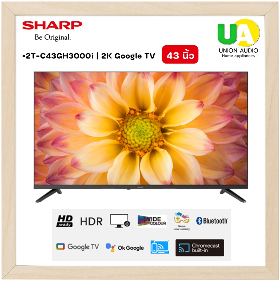 LED TV SHARP GOOGLE TV 2T-C43GH3000i 43 นิ้ว 2K Full-HD Resolution with HDR ทีวี ชาร์ป ...