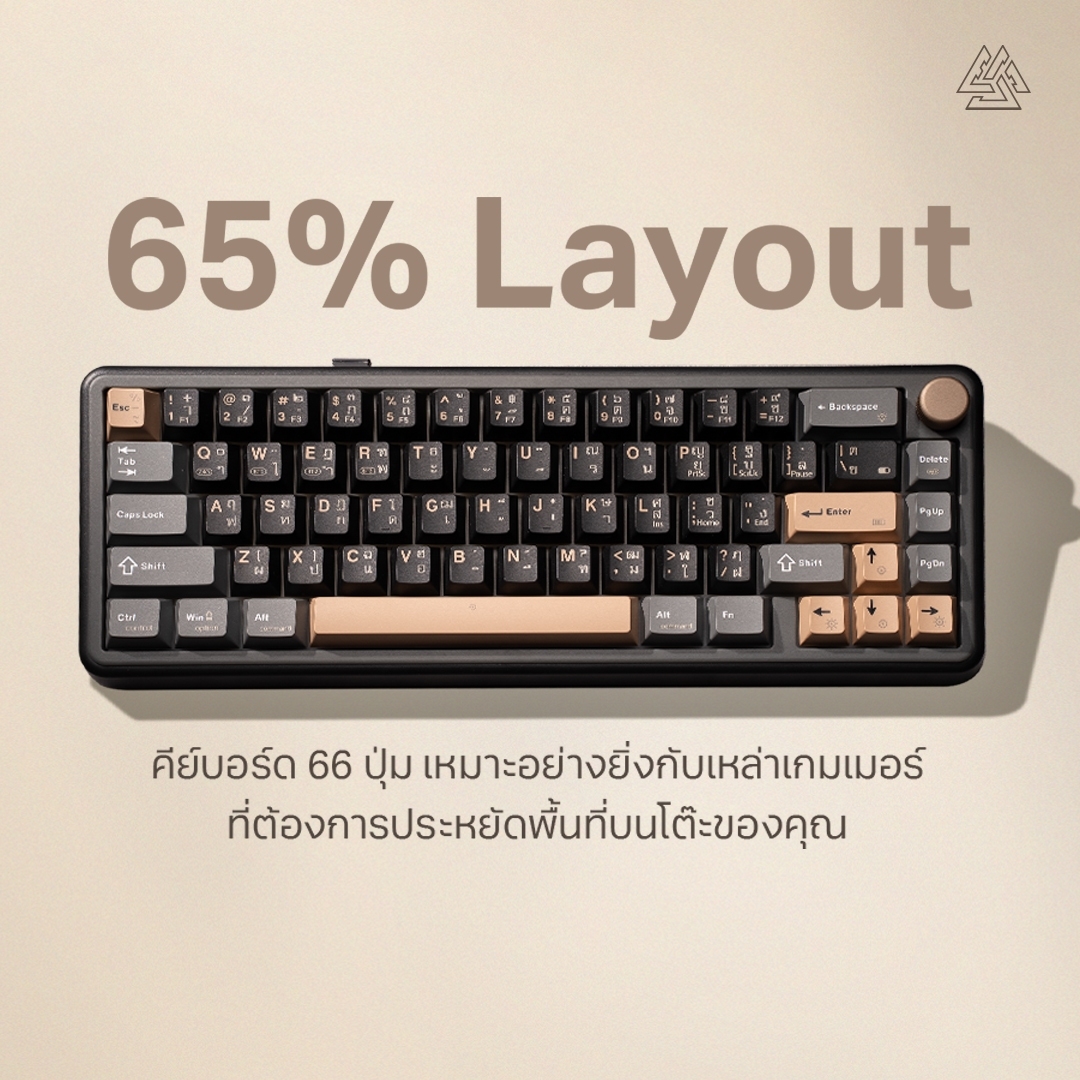EGA คีย์บอร์ดเกมมิ่งขนาด65% บลูทูธ ไร้สาย Hot Swap 5 Pin รุ่นTYPE CMK8 ...