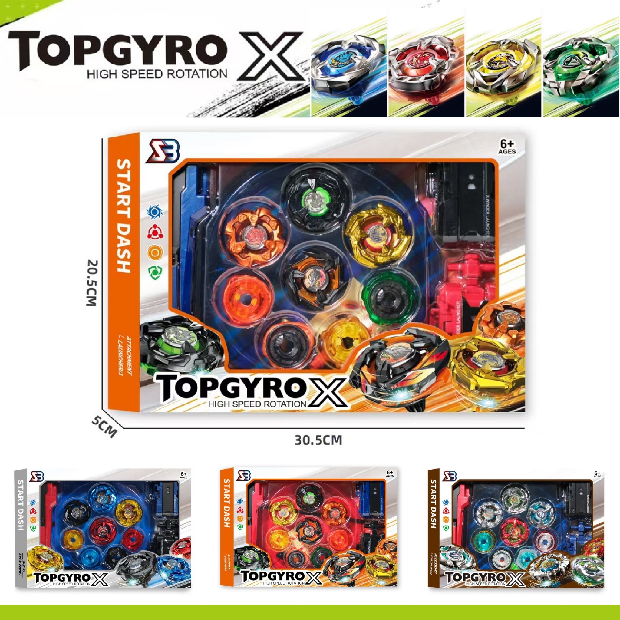 ของเล่นลูกข่าง เบย์เบลด TOPGYRO X ลูกข่าง Beyblade เซ็ต 4 ตัว มาพร้อมสนามเบย์เบลด ที่ซู๊ตแบบสาย ...