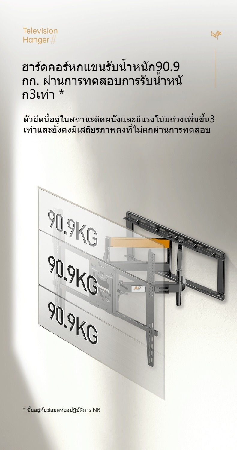 NORTH BAYOU ขาแขวนทีวี แขวนทีวี75-110นิ้ว ปรับก้มเงยได้ ขาแขวนยึดทีวี NB SP5(E400) Full Motion ...