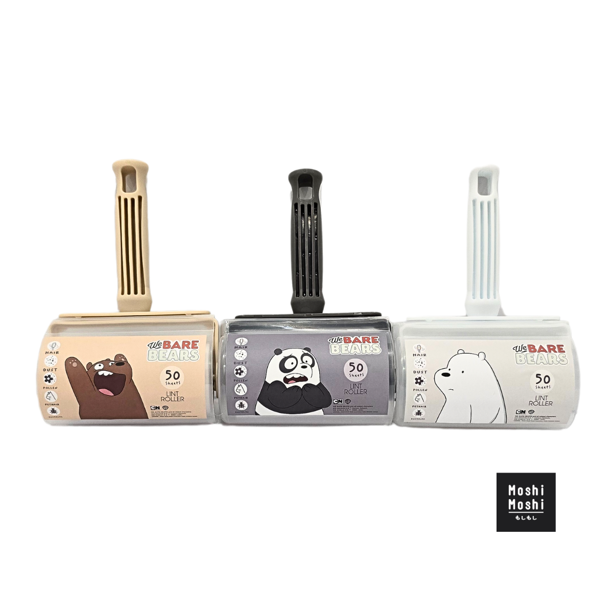 Moshi Moshi ลูกกลิ้งเก็บขน เก็บฝุ่น 50 Sheets ลาย We Bare Bears ...
