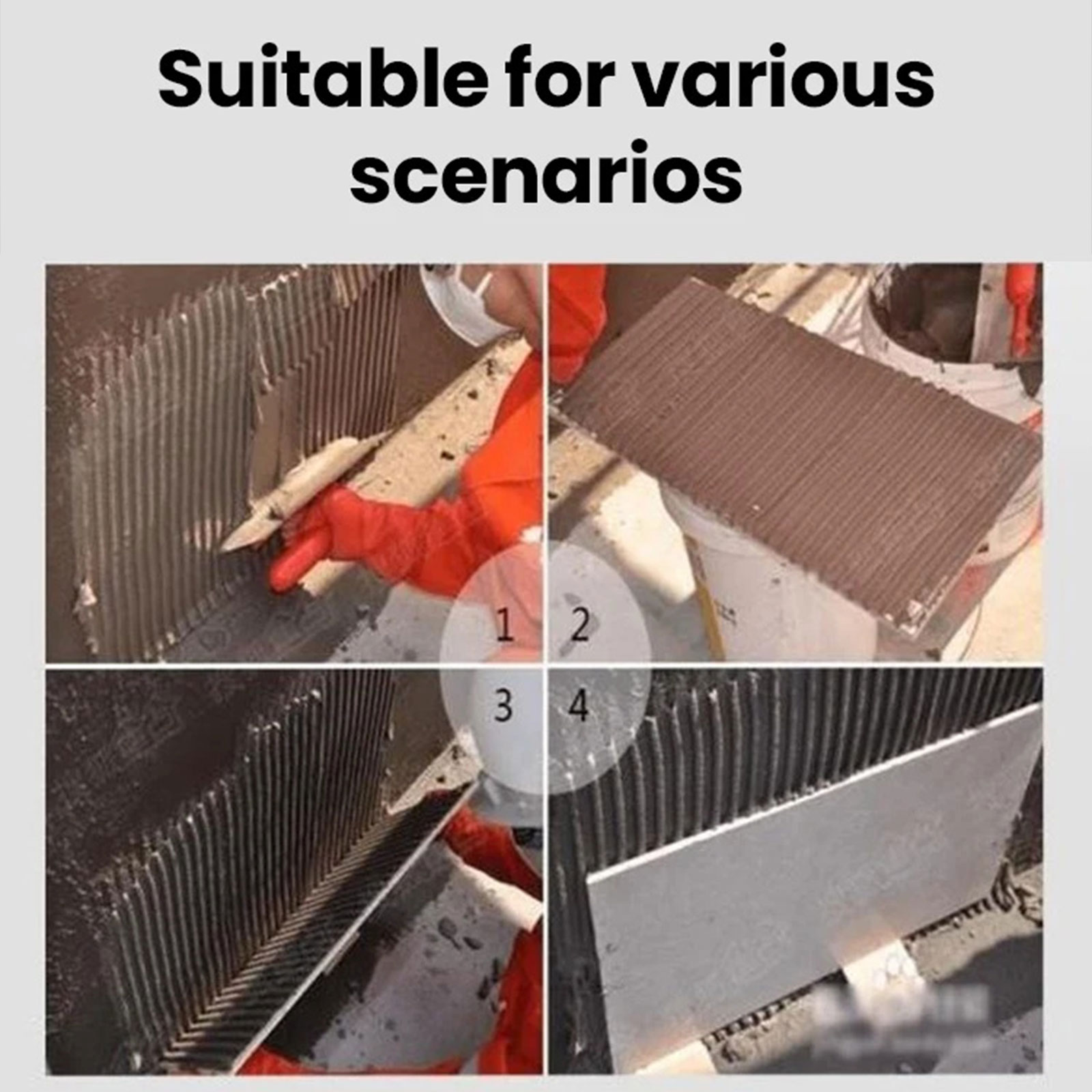 ถูกที่สุด ขนาดใหญ ่ Scraper Sawtooth Trowel Scraper กาว Scraper Mason ...