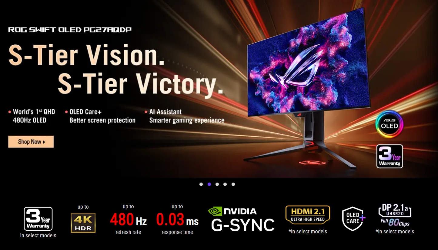 ASUS ROG Swift 32” 4K OLED Gaming Monitor (PG32UCDMR) ― 4K (3840 x 2160 ...