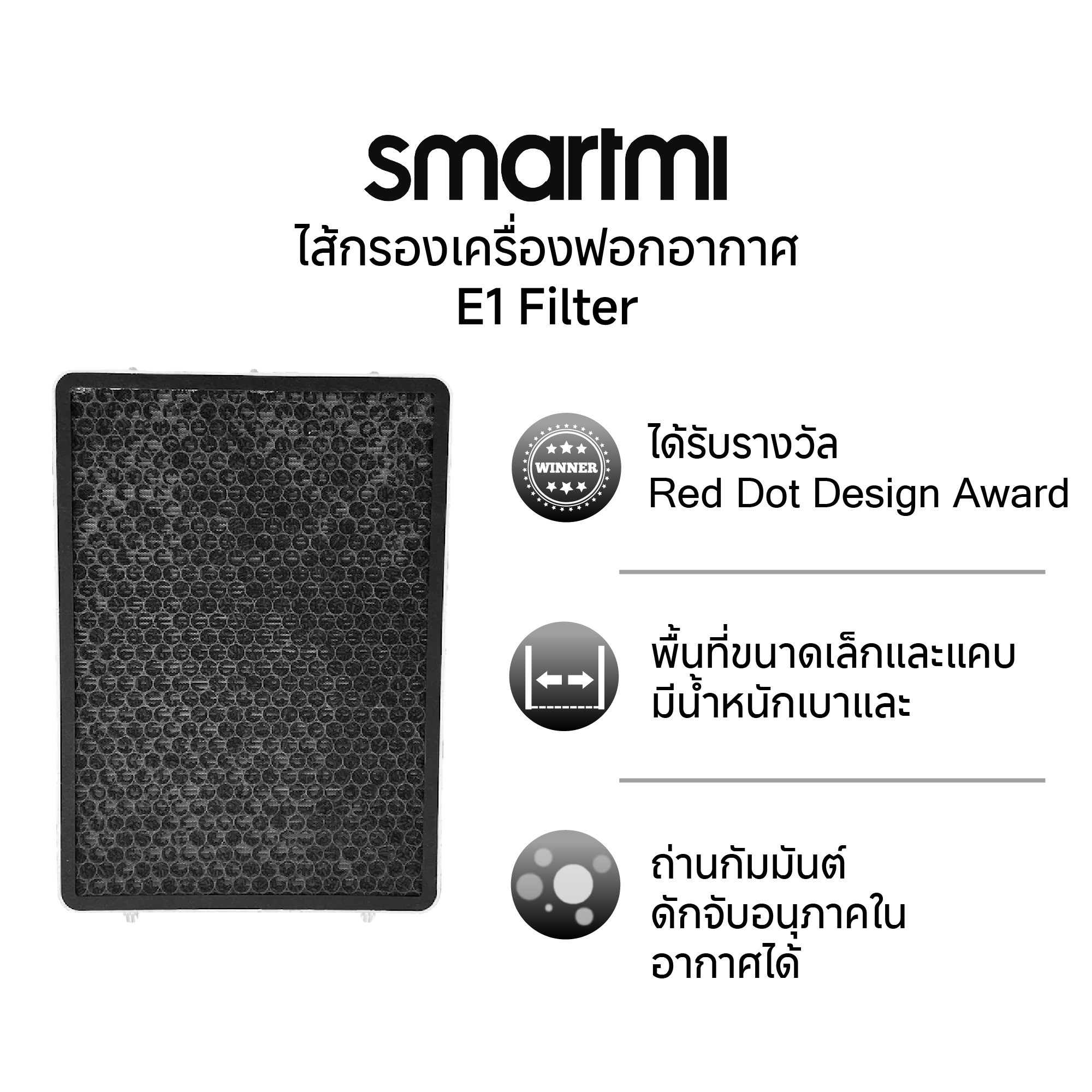 ไส้กรองเครื่องฟอกอากาศ Smartmi Air Purifier Filters รุ่น P1/AP2/E1/AP ...