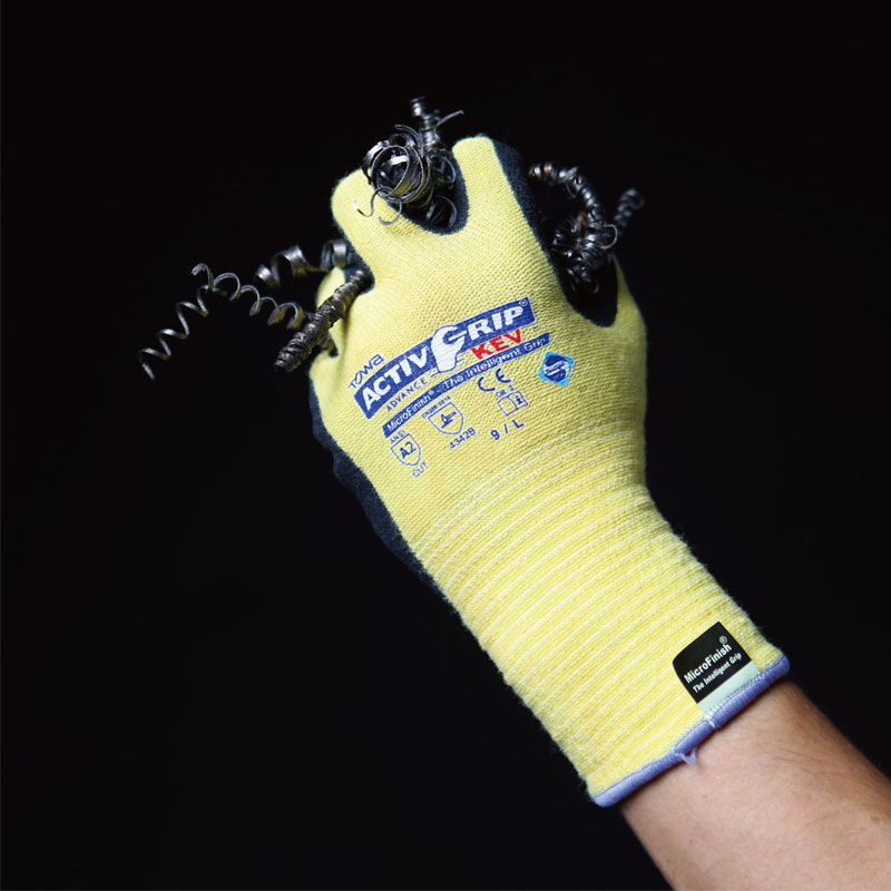 TOWA ActivGrip Advance KEV 591(1 คู่)ถุงมือถักเคฟล่าร์เคลือบไนไตร | กันความร้อน | กันการบาดเฉือน ...