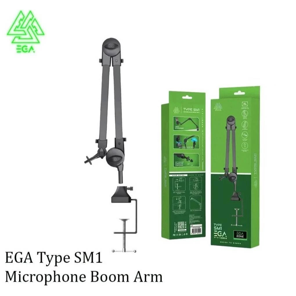 EGA ขาตั้งไมค์ EGA SM1 Microphone Boom arm แบบหนีบโต๊ะหมุนได้360องศา ...