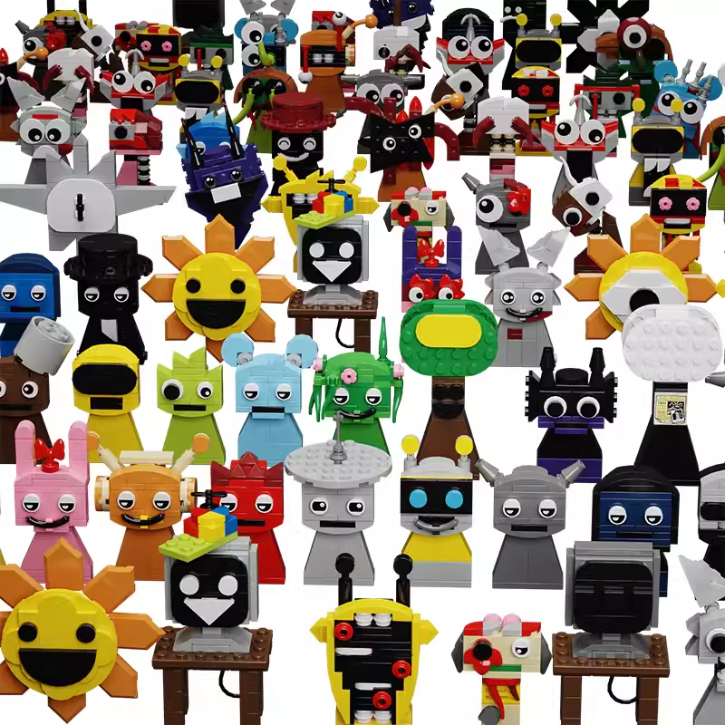 พร้อมส่ง MOC Incredibox sprunki Building Blocks 926pcs Gray Oren Wenda ...