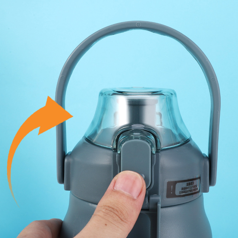 กระติกน้ำสแตนเลสเกรด316 ขวดน้ำ 1.3L/1.7L แก้วน้ำเก็บความเย็น การเก็บรักษาความร้อนอย่างต่อเนื่อง ...