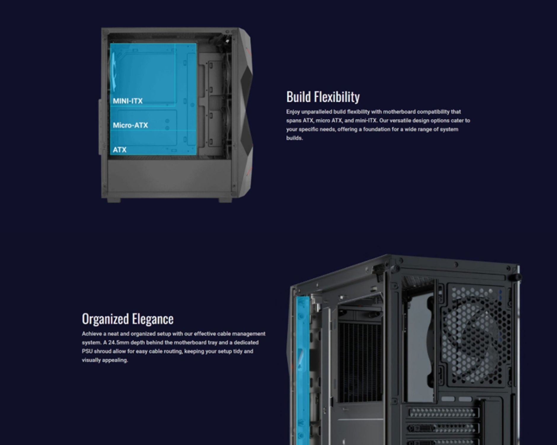 ATX CASE (NP) AEROCOOL VOLCAN-G-BK-V1 (Black) | Shopee Thailand