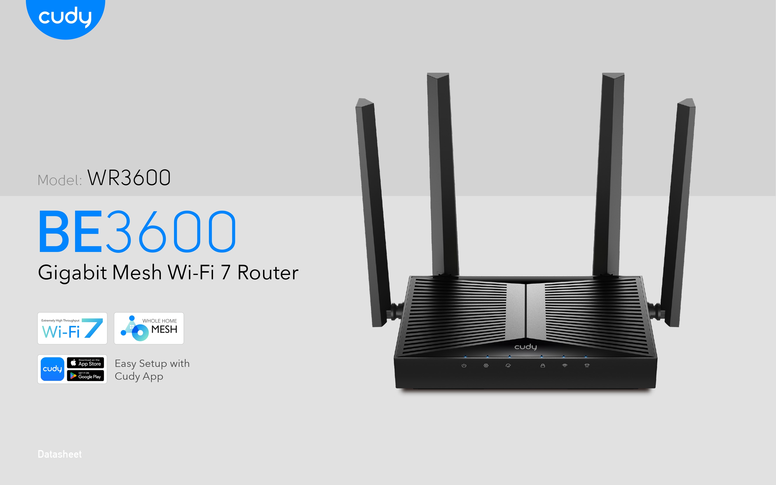 Cudy WR3600 BE3600 Gigabit Dual Band Wifi7 Router เร้าเตอร์ by ckonline | Shopee Thailand