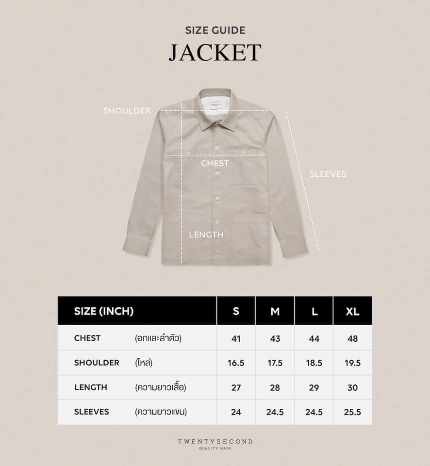 TWENTYSECOND เสื้อแจ็คเก็ตผ้าคอตต้อน รุ่น Dean Utility Jacket - ดำ ...