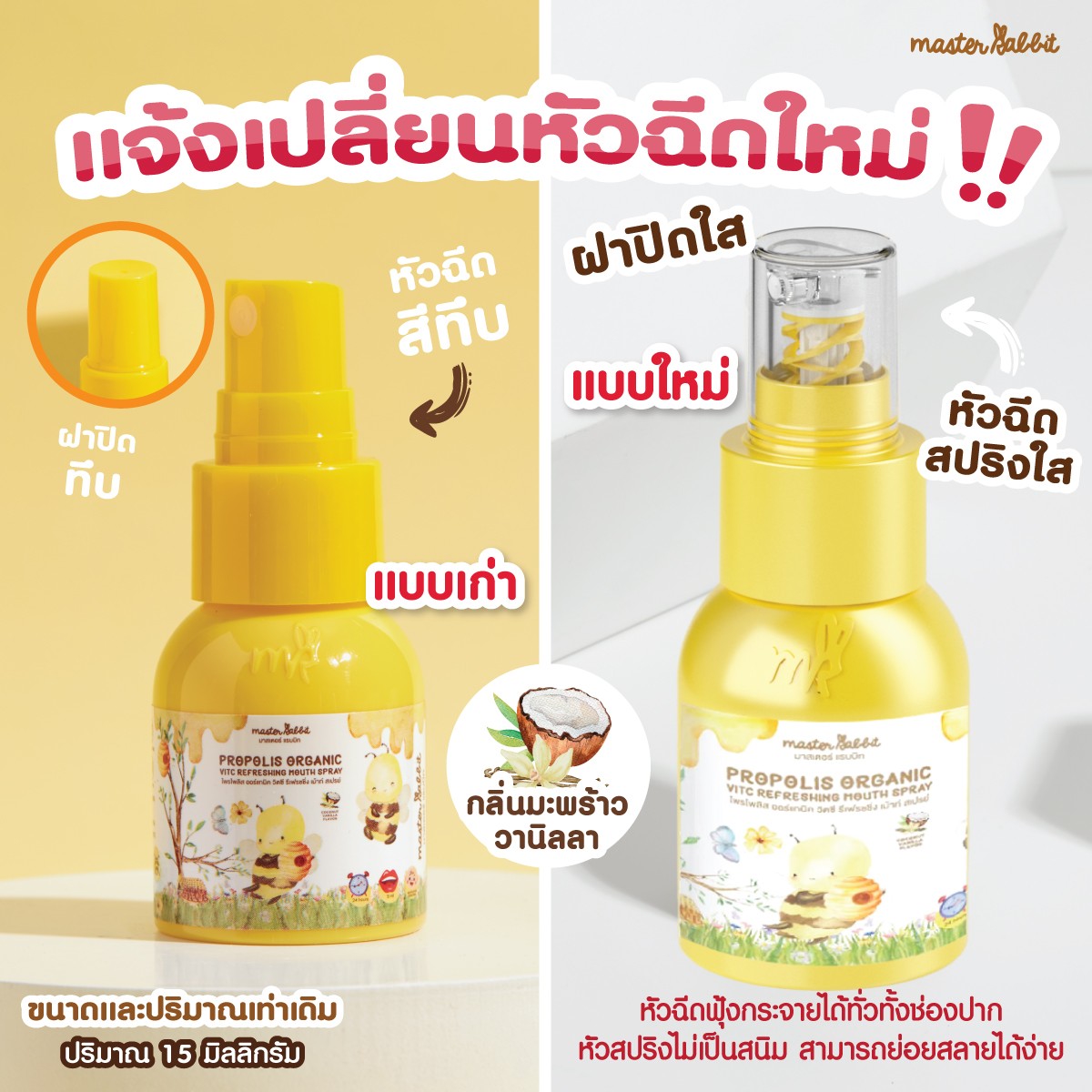 [โค้ดหน้าร้าน] โพรโพลิสเด็ก สเปรย์ Master Rabbit Propolis | Shopee Thailand