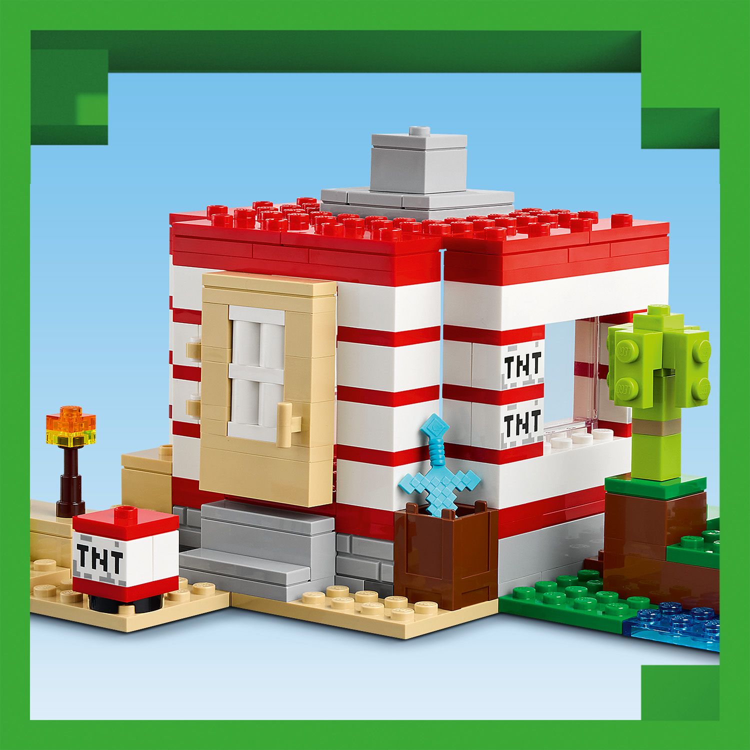 LEGO Minecraft 21275 The TNT Jungle House (287 Pieces) | Shopee Thailand