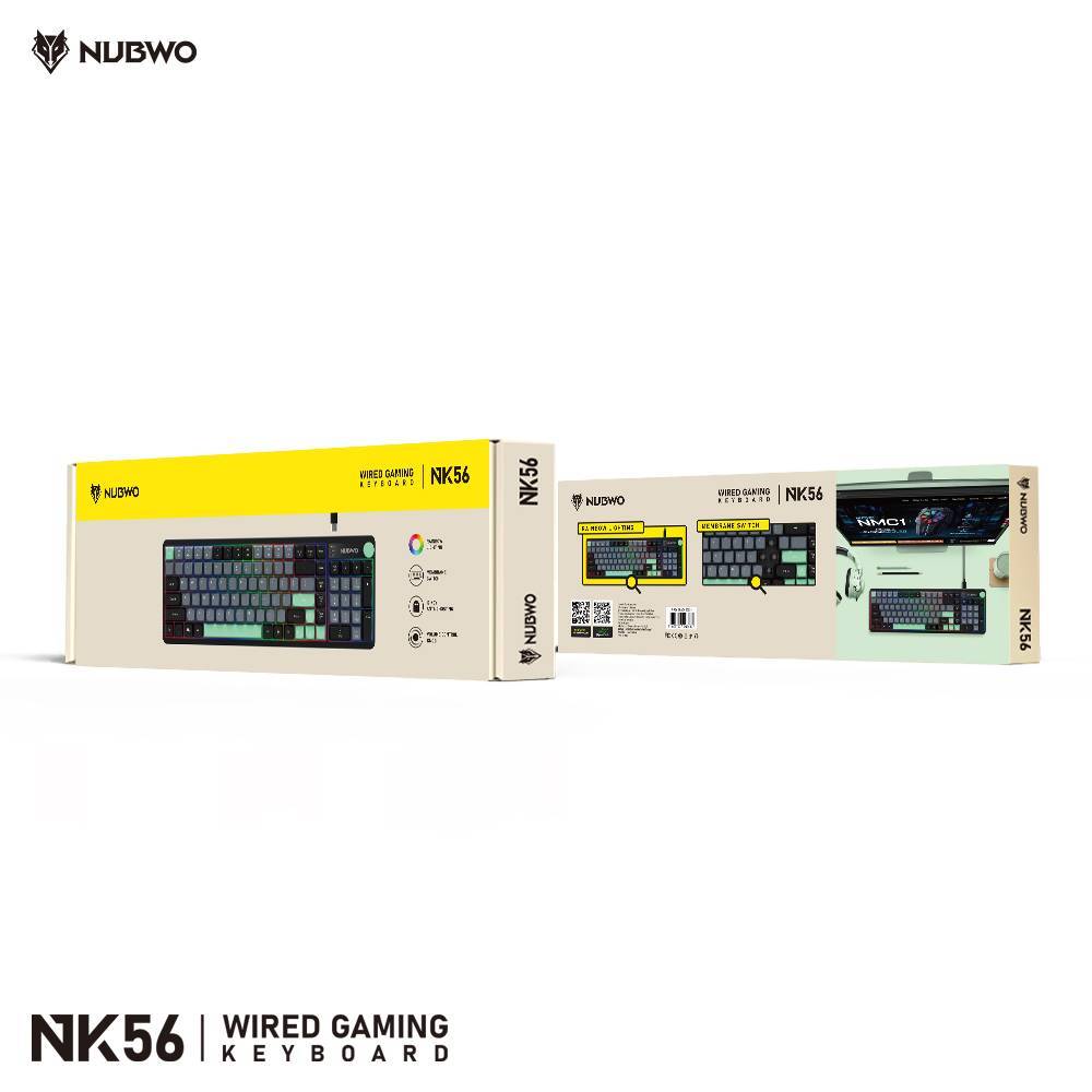 Keyboard Nubwo รุ่นNK56 Wireless แป้นพิมพ์ไร้สาย มีไฟปรับไฟได้ ใช้กับ ...